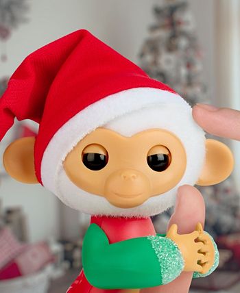 Fingerlings Interactive Baby Monkey Holiday, Snowbelle, 70+ Sounds ...