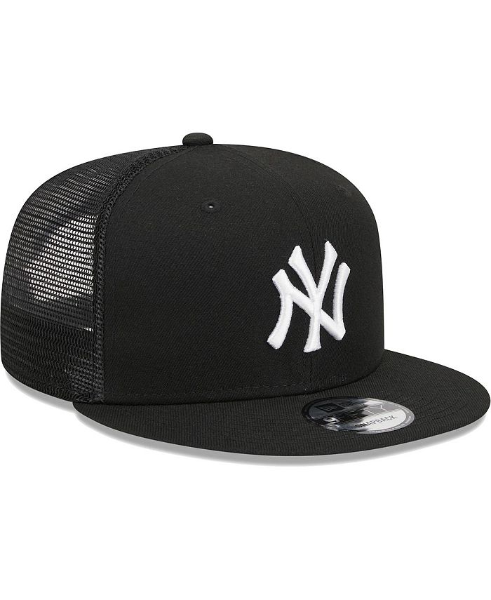 New Era Men's Black New York Yankees Trucker 9FIFTY Snapback Hat - Macy's