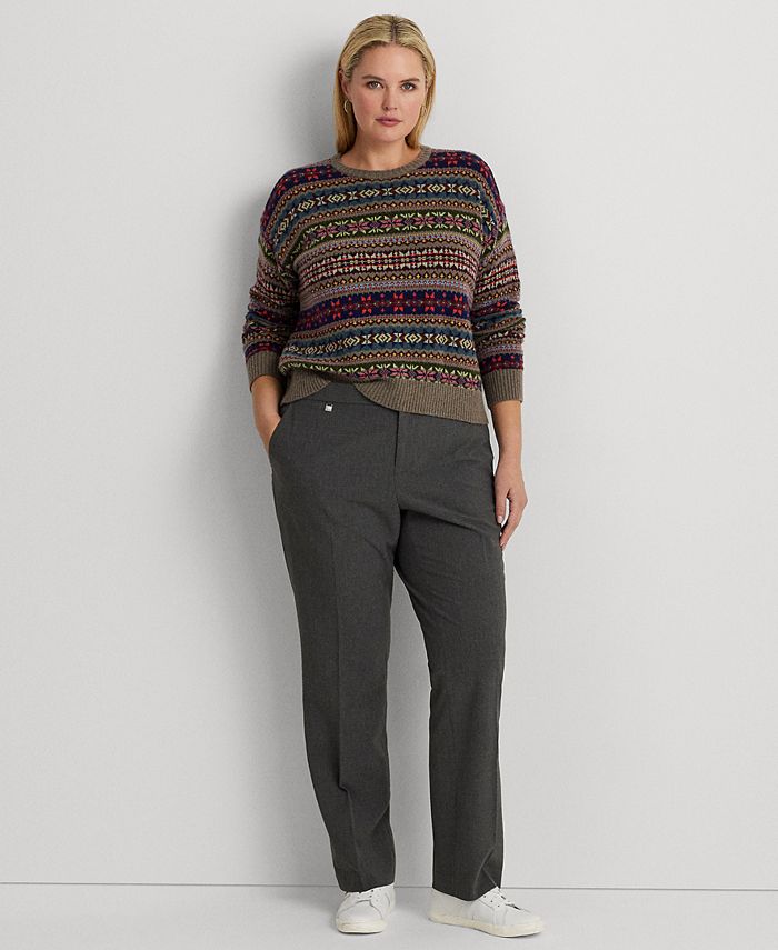 Lauren Ralph Lauren Plus Size Straight Leg Pants - Macy's