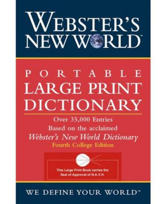 Webster's New World Portable Large Print Dictionary, Second Edition by ...