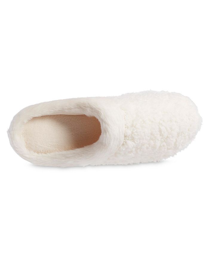 Isotoner Signature Women's Memory Foam Faux Fur Isla Cheetah Hood Back ...