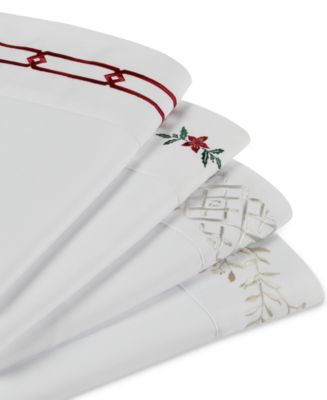 Decor Studio Holiday Embroidered Microfiber Sheet Set - Macy's