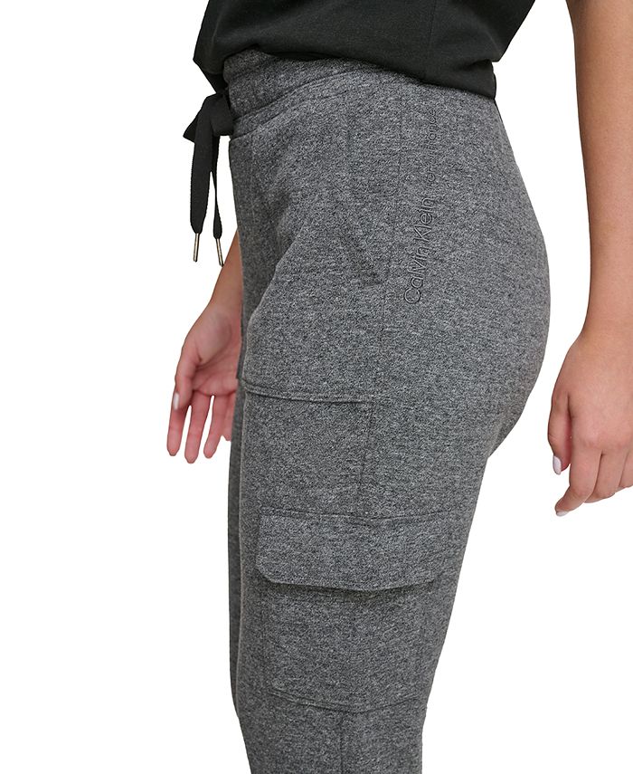 Calvin Klein Women's Slim-Fit Drawstring Cargo Joggers - Macy's