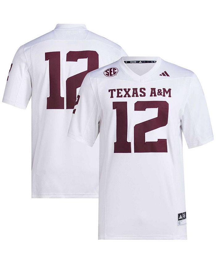adidas Men's #12 White Texas A&M Aggies Premier Football Jersey - Macy's