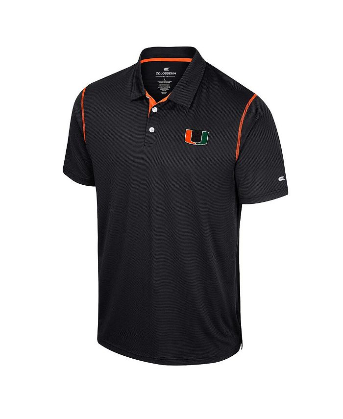 Colosseum Men's Black Miami Hurricanes Cameron Polo Shirt - Macy's
