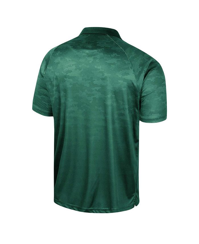Colosseum Men's Green Colorado State Rams Honeycomb Raglan Polo Shirt ...