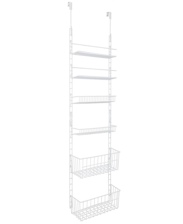 Smart Design 6-Tier Over the Door Pantry Organizer Rack with Adjustable ...
