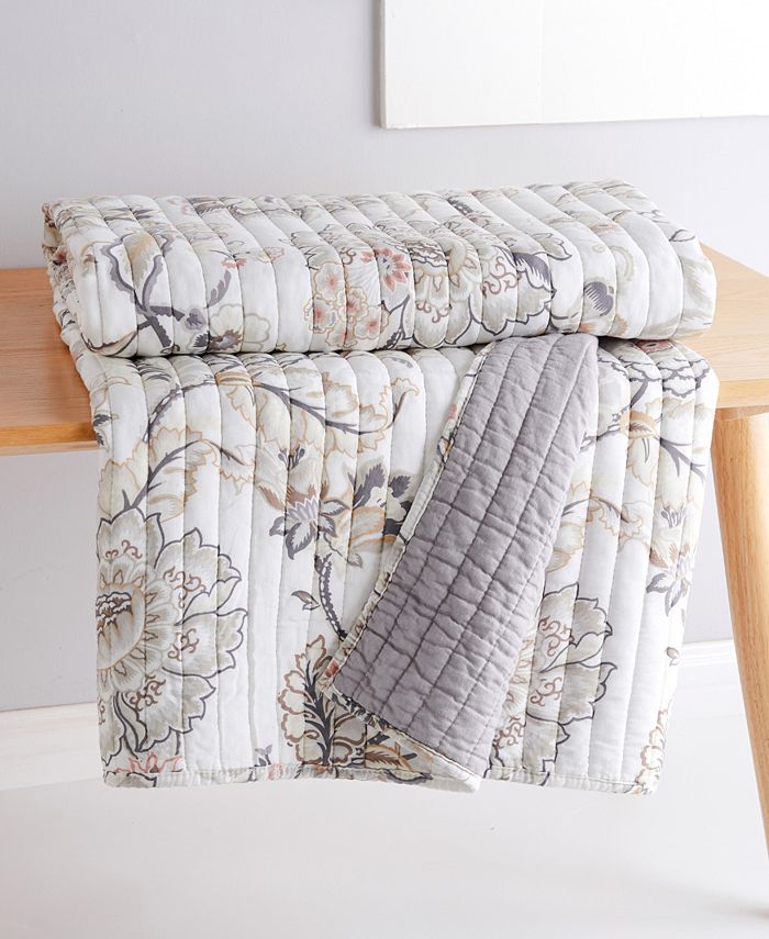 Levtex Ophelia Reversible Quilted Throw, 50" x 60" - Macy's