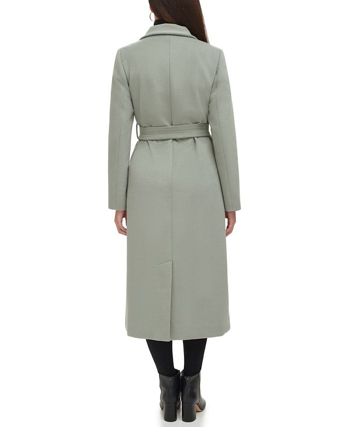 Kenneth Cole Women's Belted Maxi Wool Coat with Fenced Collar - Macy's
