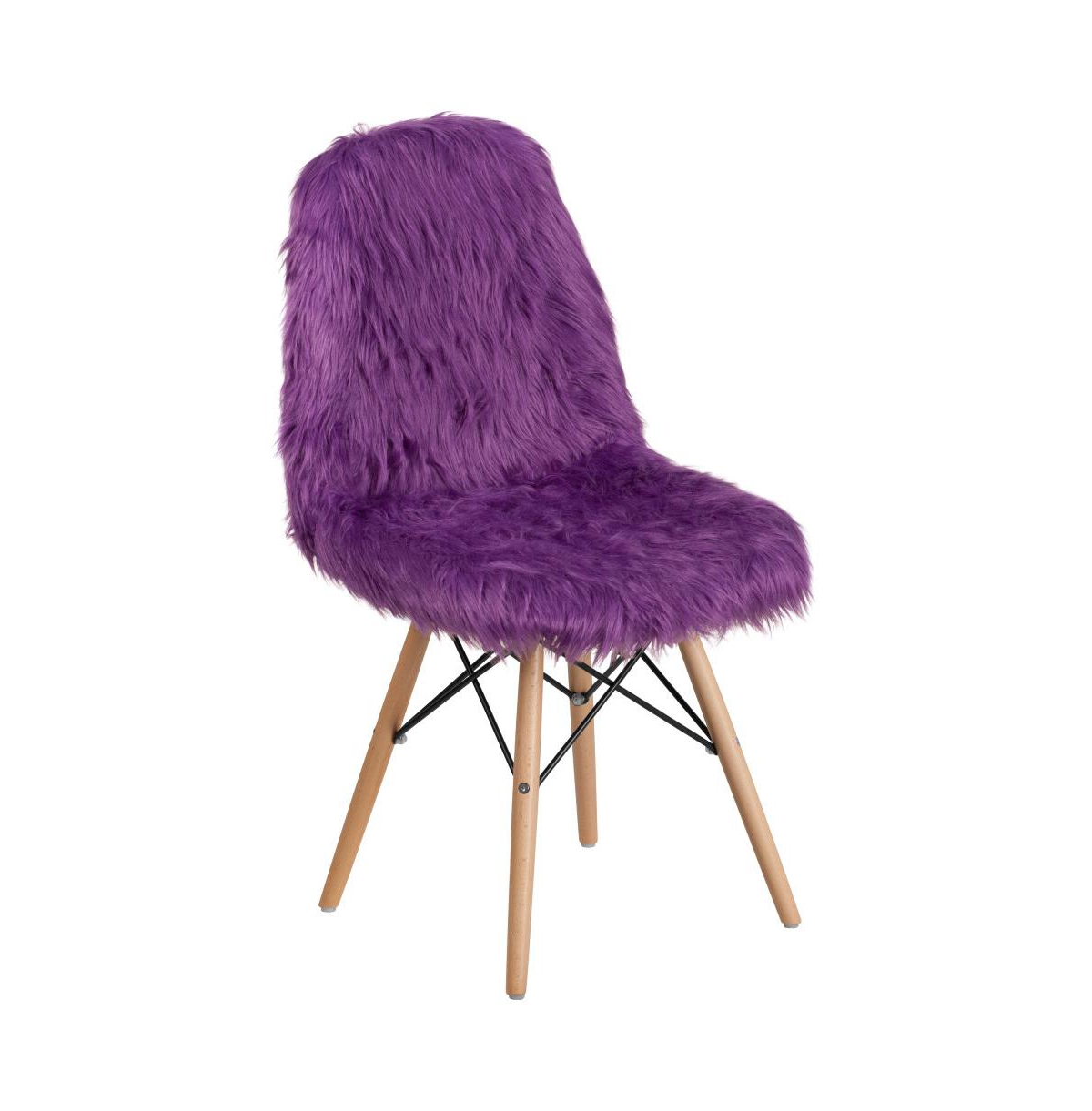 Click here for Shaggy Accent Chair - Purple prices