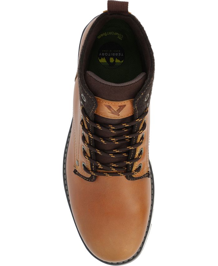 Territory Men's Redline Tru Comfort Foam Plain Toe Lace-up Ankle Boots ...