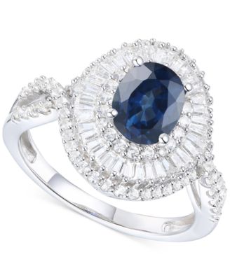 Macy's blue sapphire ring store
