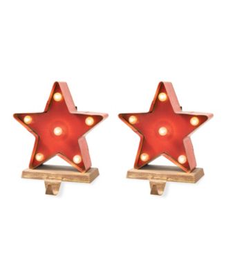 Glitzhome 2 Pack Marquee LED Star Stocking Holder - Macy's