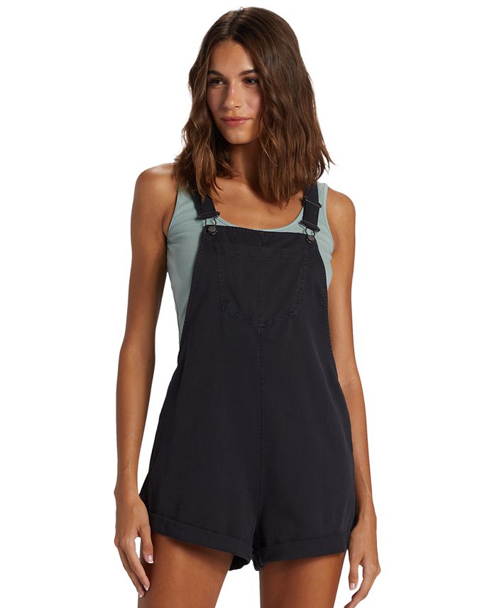 Roxy Juniors' Silver Sky Short Overalls - Macy's