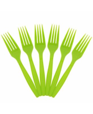 JAM Paper Big Party Pack of Premium Plastic Forks - 100 Disposable ...
