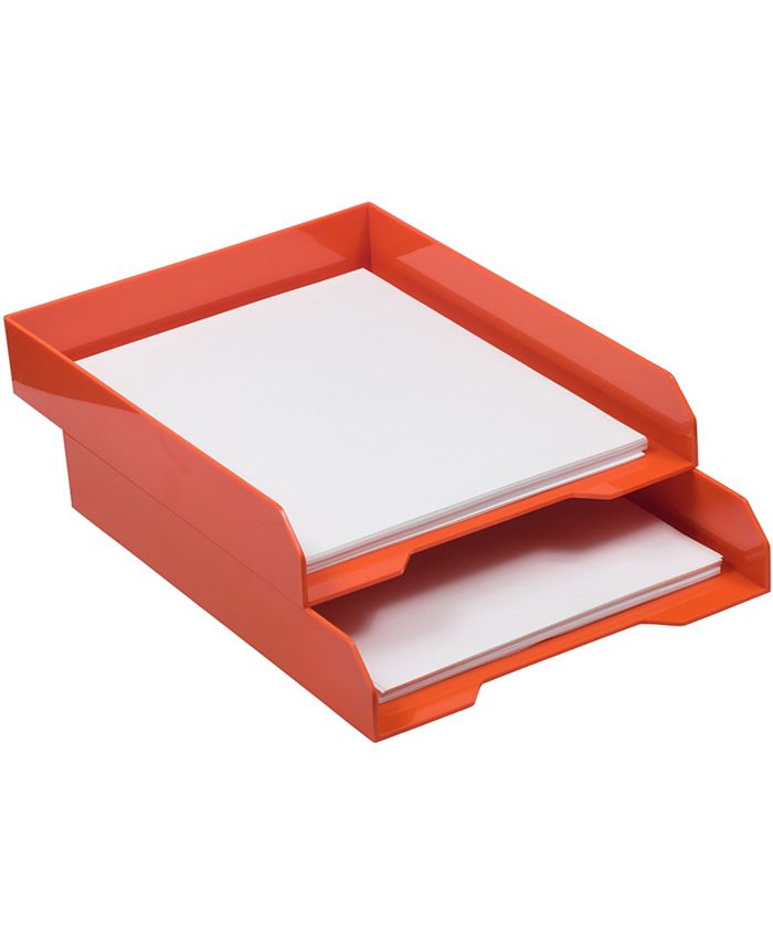 JAM Paper Stackable Paper Trays - Desktop Document, Letter, File ...