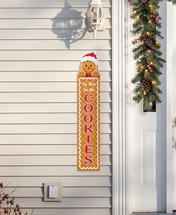 Glitzhome 42" H Wood Gingerbread Man "Cookies" Porch Decor - Macy's