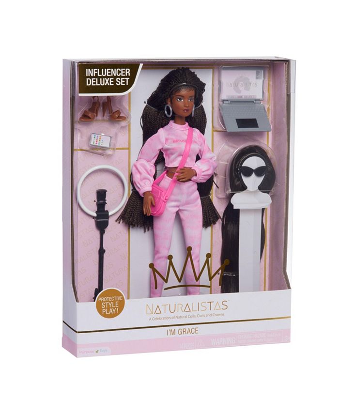 Naturalistas 11.5" Grace Fashion Doll and Accessories with 4B Textured ...