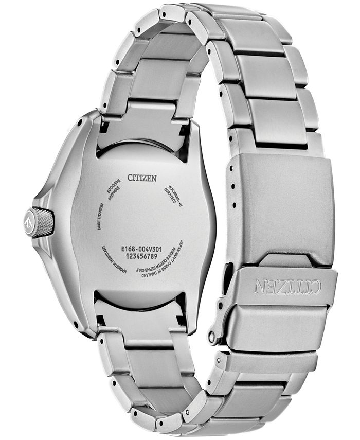 Citizen Men's Promaster Land Eco-Drive Silver-Tone Titanium Bracelet ...