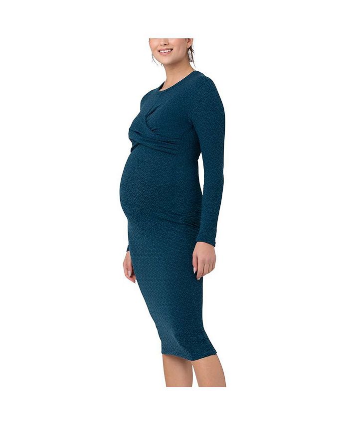 Ripe Maternity Maternity Ripe Lola Cross Front Nursing Dress Peacock ...