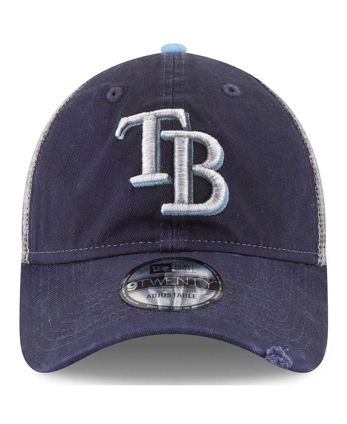 New Era Men's Navy Tampa Bay Rays Team Rustic 9TWENTY Trucker ...