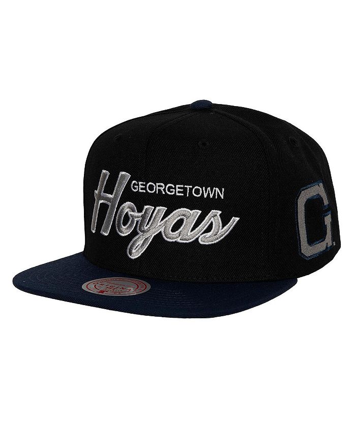 Mitchell & Ness Men's Black Georgetown Hoyas Team Script 2.0 Snapback ...