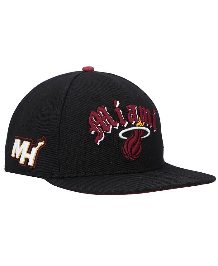 Pro Standard Men's Black Miami Heat Old English Snapback Hat - Macy's
