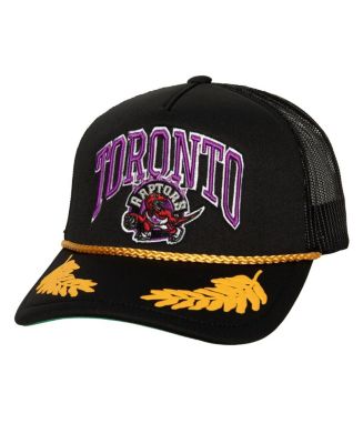 Men's Mitchell & Ness Black Toronto Raptors Hardwood Classics Gold Leaf ...