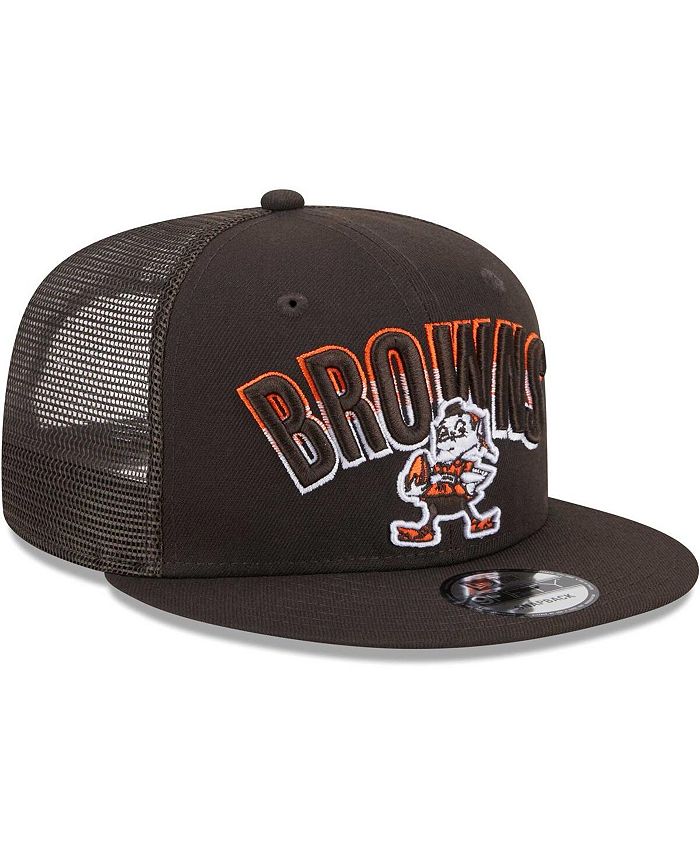 New Era Men's Brown Cleveland Browns Historic Grade Trucker 9FIFTY ...