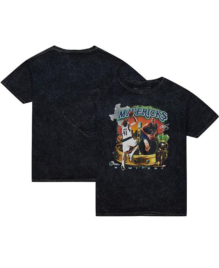 Mitchell & Ness Men's Dirk Nowitzki Black Dallas Mavericks Crowned T ...
