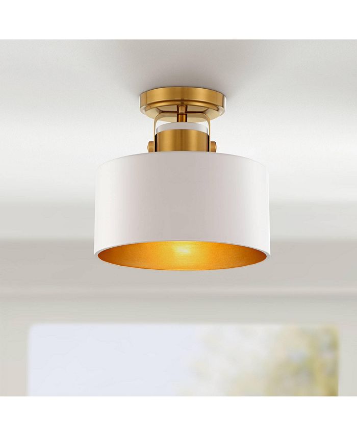 Possini Euro Design Courtney Modern Industrial Ceiling Light Semi Flush ...