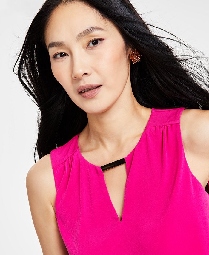 I.N.C. International Concepts Women's Hardware Keyhole Top, Created for ...