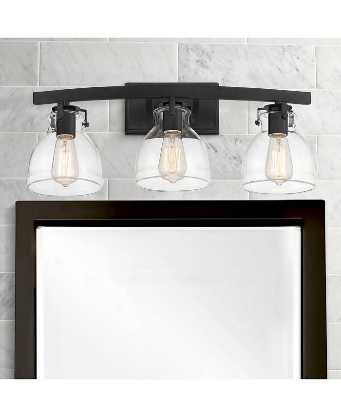 Possini Euro Design Bellis Modern Industrial Wall Light Black Hardwired ...