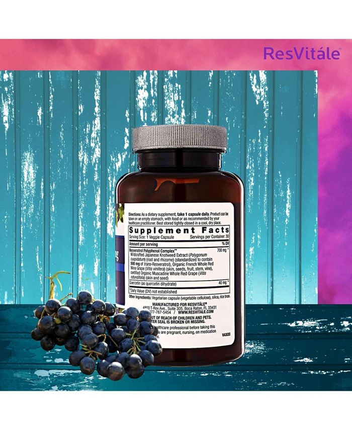 ResVitale Resveratrol 500mg - Antioxidants for Heart Health & Skin ...