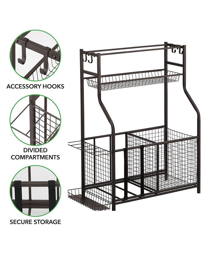 mDesign Metal Heavy Duty Garage Sports Storage Rack with Top Shelf - Macy's