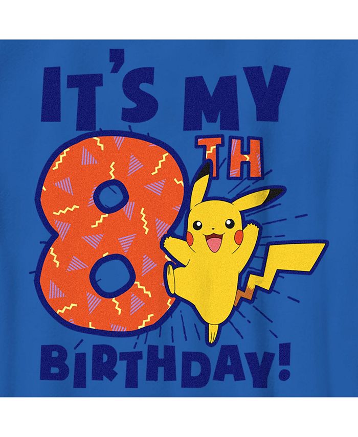 Nintendo Boy's Pokemon It's My 8th Birthday Pikachu Child T-Shirt - Macy's