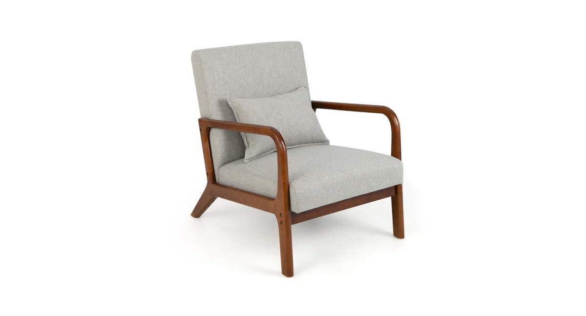 Click here for Modern Accent Chair with Rubber Wood Frame and Lum... prices