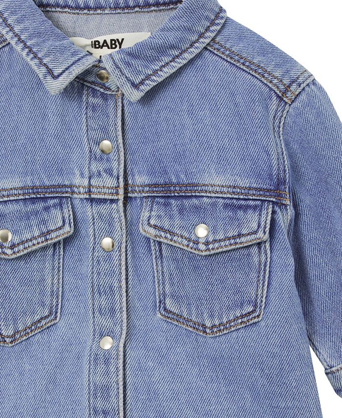 COTTON ON Baby Boys or Baby Girls Denim Button Down Shacket - Macy's