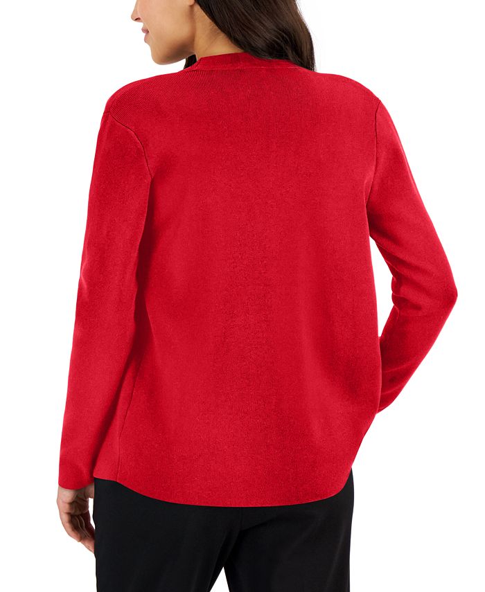 AK Anne Klein Petite Kissing Front Cardigan - Macy's