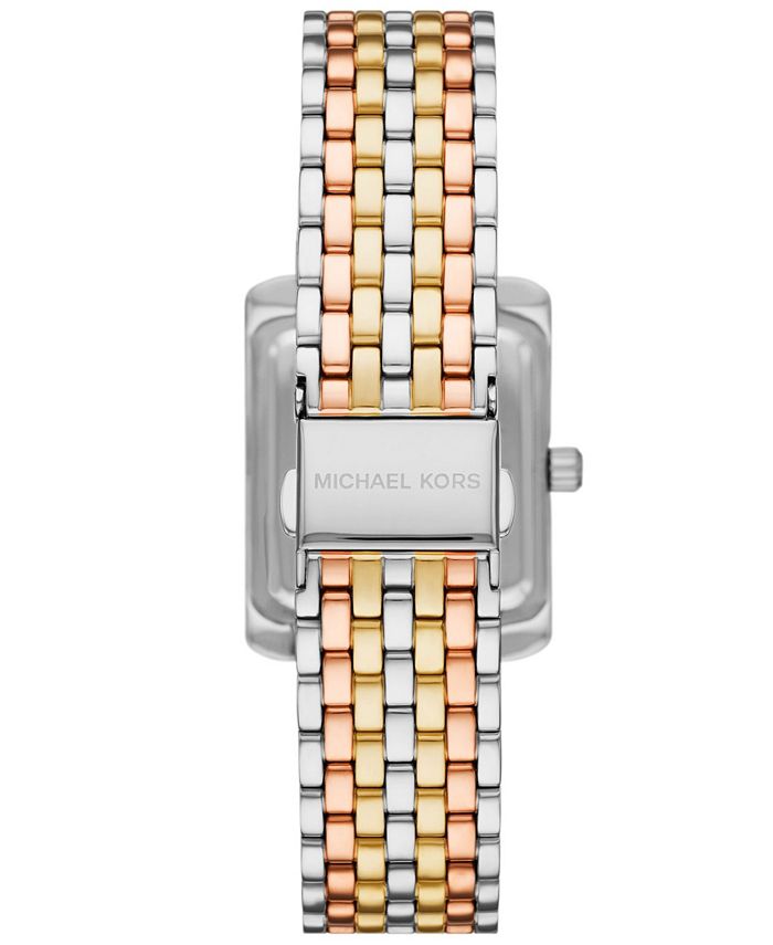 Michael Kors Women's Emery Three-Hand Tri-Tone Stainless Steel Watch 33 ...