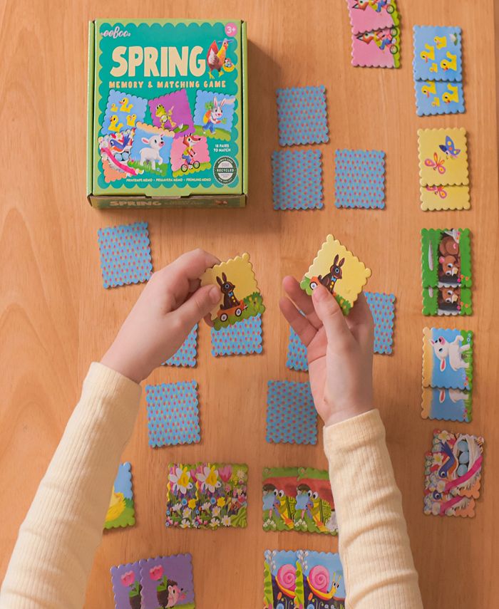 Eeboo Spring Little Square Memory Game - Macy's