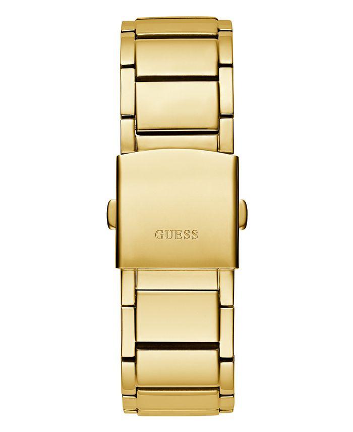 GUESS Men's Multi-Function Gold-Tone Stainless Steel Watch 43mm - Macy's