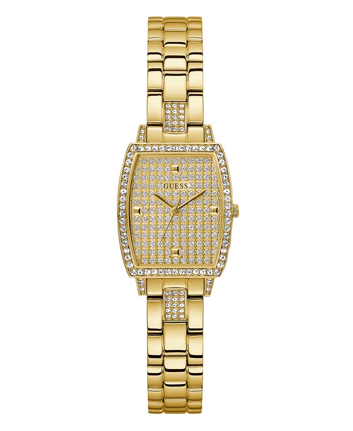 GUESS Women's Analog Gold-Tone Stainless Steel Watch 25mm - Macy's