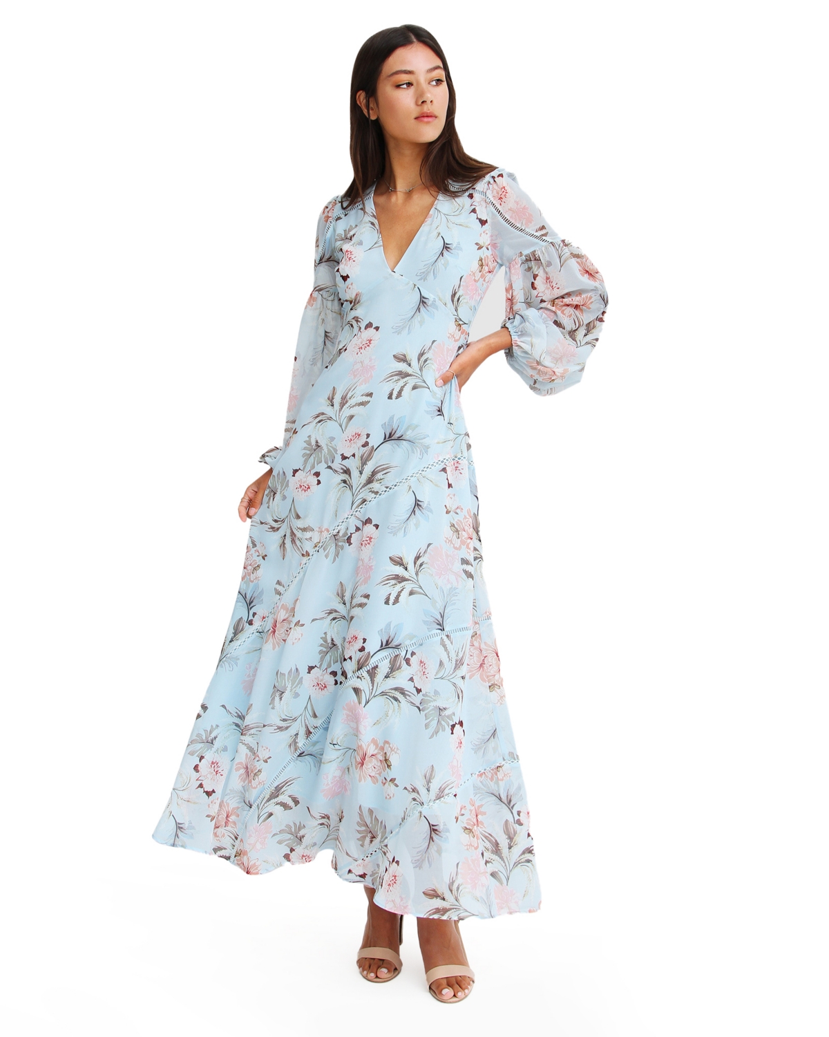 Click here for Belle & Bloom In Your Dreams Maxi Dress - Light bl... prices