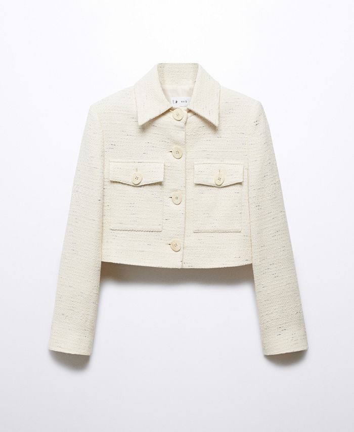 MANGO Women's Pocket Tweed Jacket - Macy's