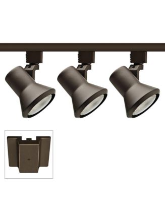 Juno 3-Light Bronze Flared Head Floating Canopy Track Kit - Macy's