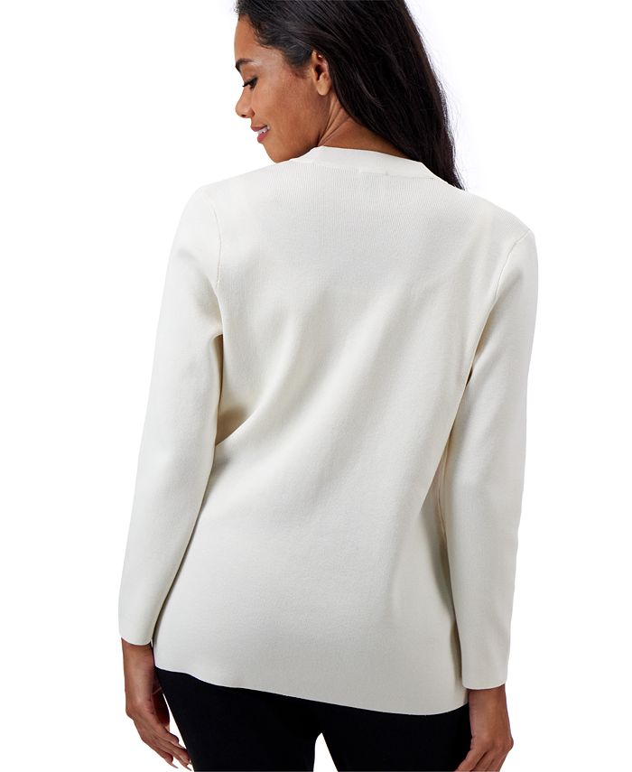 AK Anne Klein Petite Newport Open-Front Cardigan Sweater - Macy's