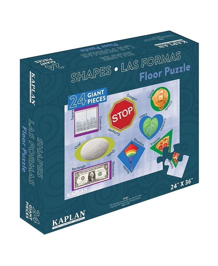 Kaplan Early Learning Shapes - Las Formas - Bilingual Floor Puzzle - 24 ...