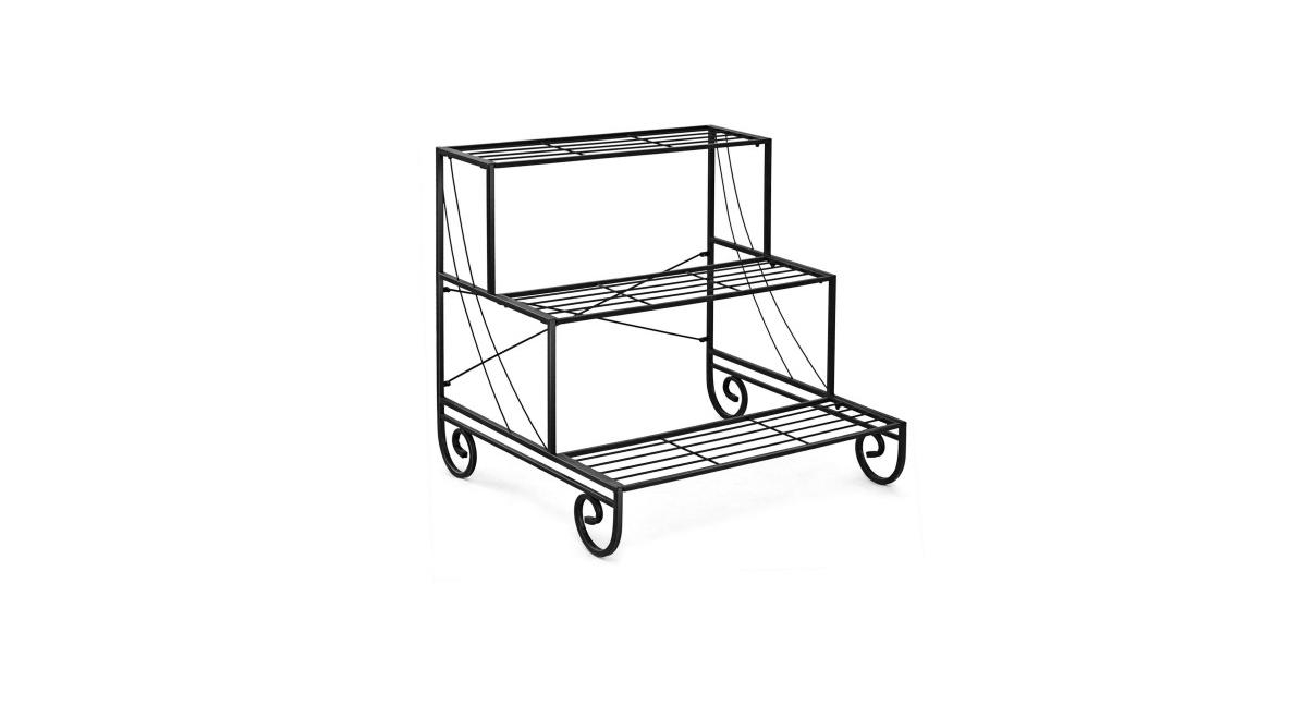 Click here for 3 Tier Outdoor Metal Garden Planter Holder Shelf -... prices