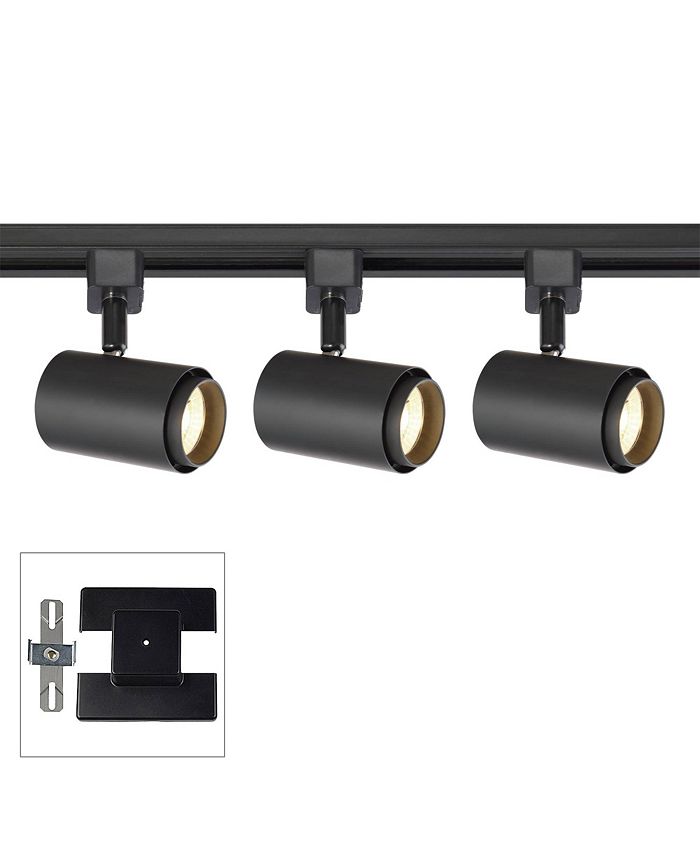 Pro Track 3-Head 10W LED Ceiling Track Light Fixture Kit Floating ...